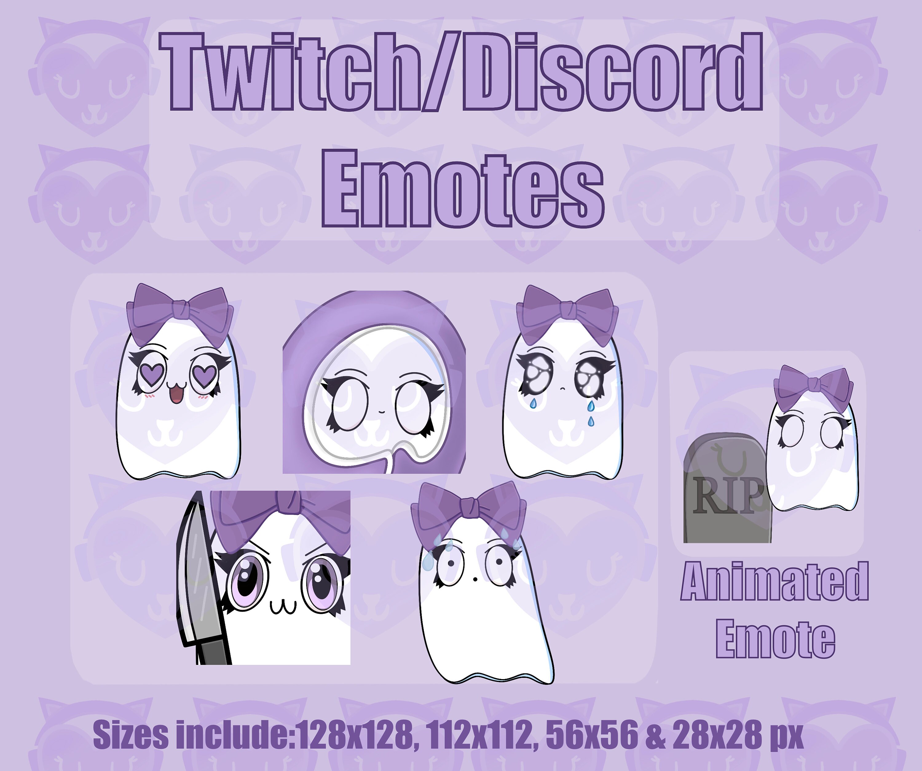 HUGE Cute Spooky Ghost Streaming Asset Bundle | 75+ Item Bundle for ...