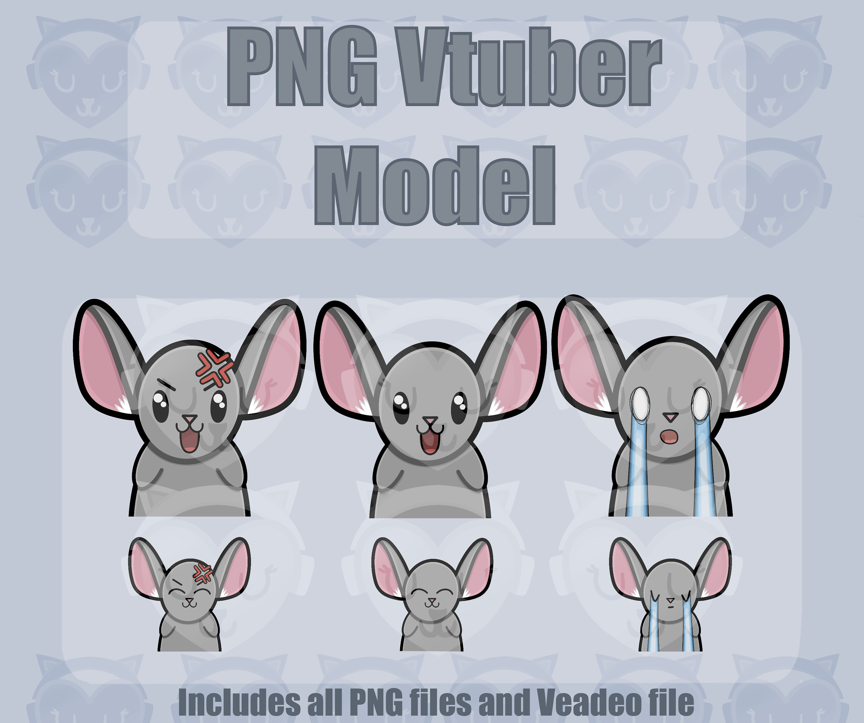 Cute Mouse Pngtuber | Twitch Discord Youtube Rat Vtuber for Streamer - Etsy