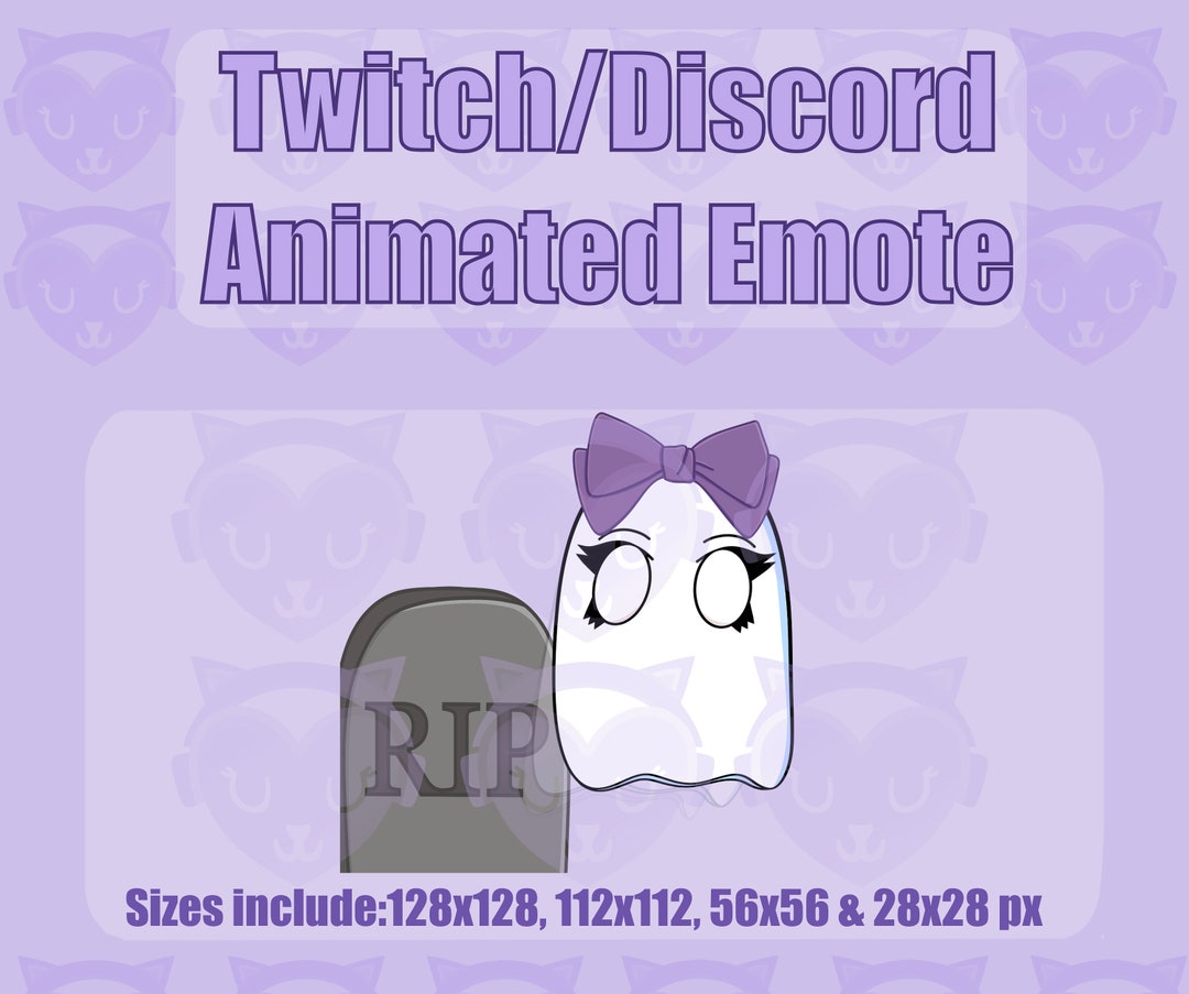 Cute Ghost RIP Animated Emote | Twitch Discord Youtube Emote Pack ...