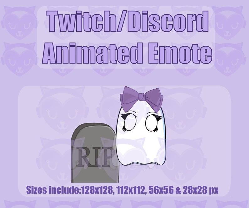 Cute Ghost RIP Animated Emote | Twitch Discord Youtube Emote Pack ...