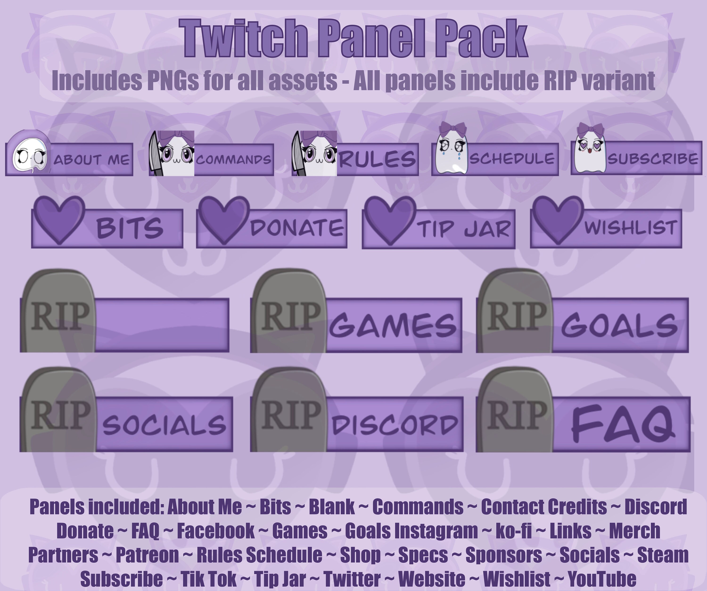 HUGE Cute Spooky Ghost Streaming Asset Bundle | 75+ Item Bundle for ...