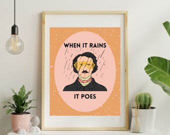 Funny Classroom Print, Edgar Allen Poe Poster, INSTANT DOWNLOAD ...