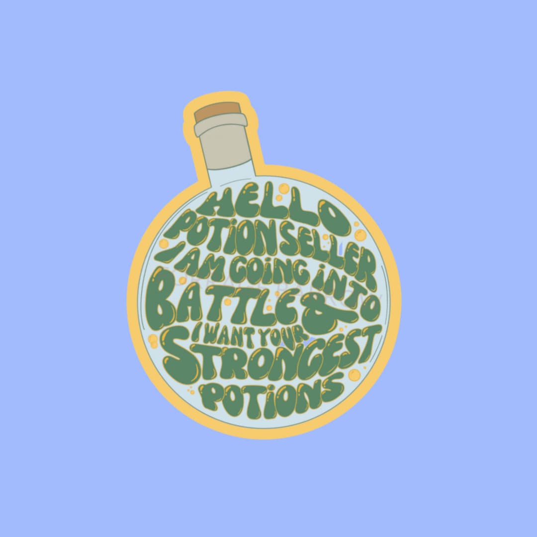 Potion Seller Vinyl Sticker | Youtube Meme Aesthetic Sticker | Funny ...