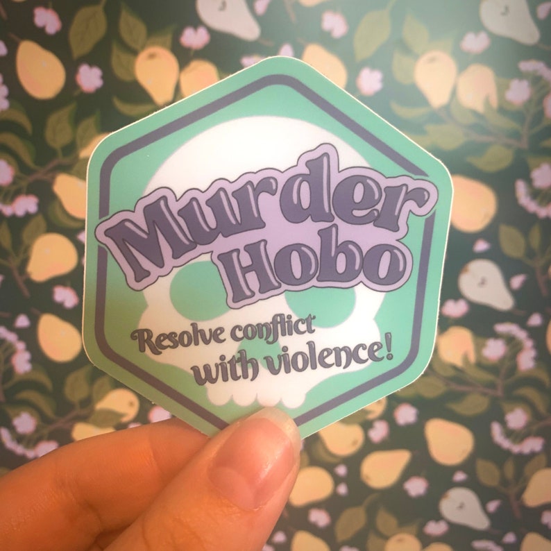 Murder Hobo D&demerit Badge Vinyl Sticker | Fantasy Stickers | Funny ...