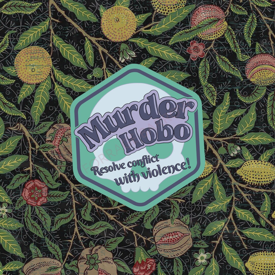 Murder Hobo D&demerit Badge Vinyl Sticker Fantasy Stickers - Etsy