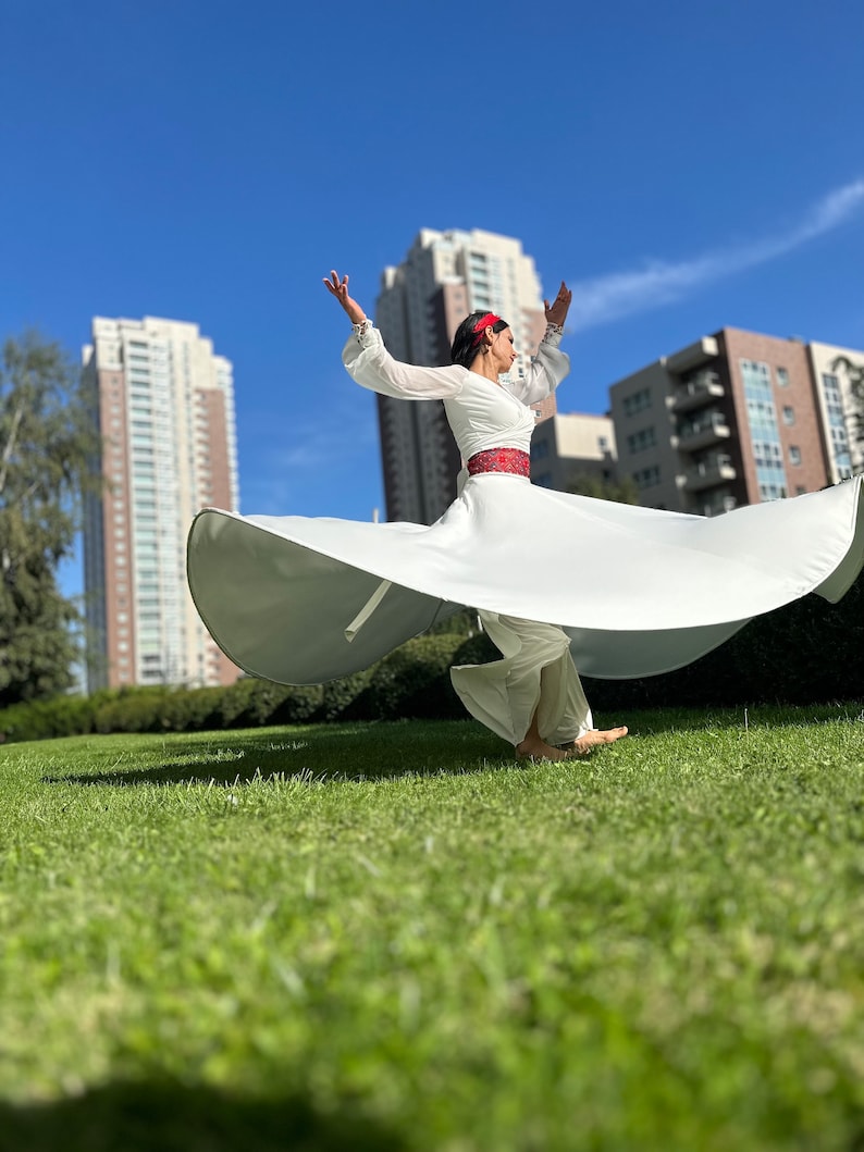 Handmade Sufi Whirling Skirt: Maserati Crepe Fabric - Etsy