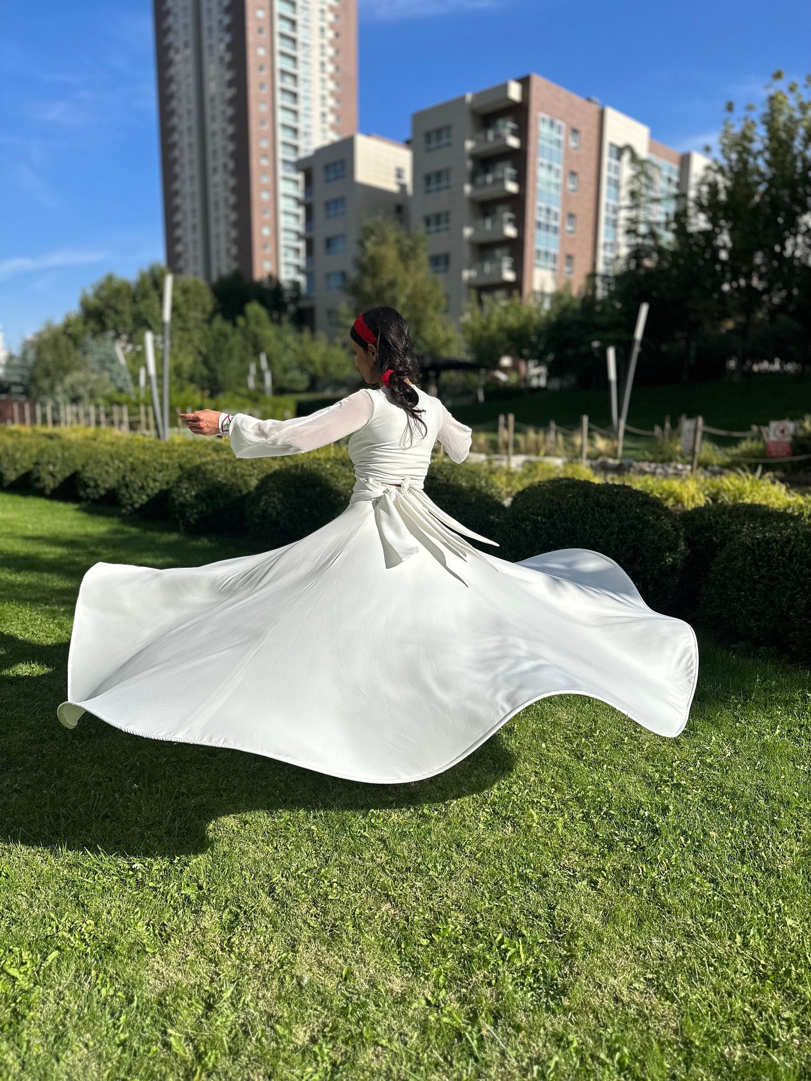Handmade Sufi Whirling Skirt: Maserati Crepe Fabric - Etsy