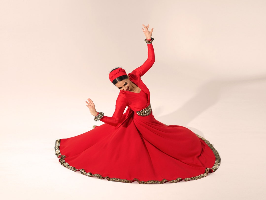 Handmade Dance Costume: Turkish Fabric Skirt, Jacket, Pants & Gold Belt ...