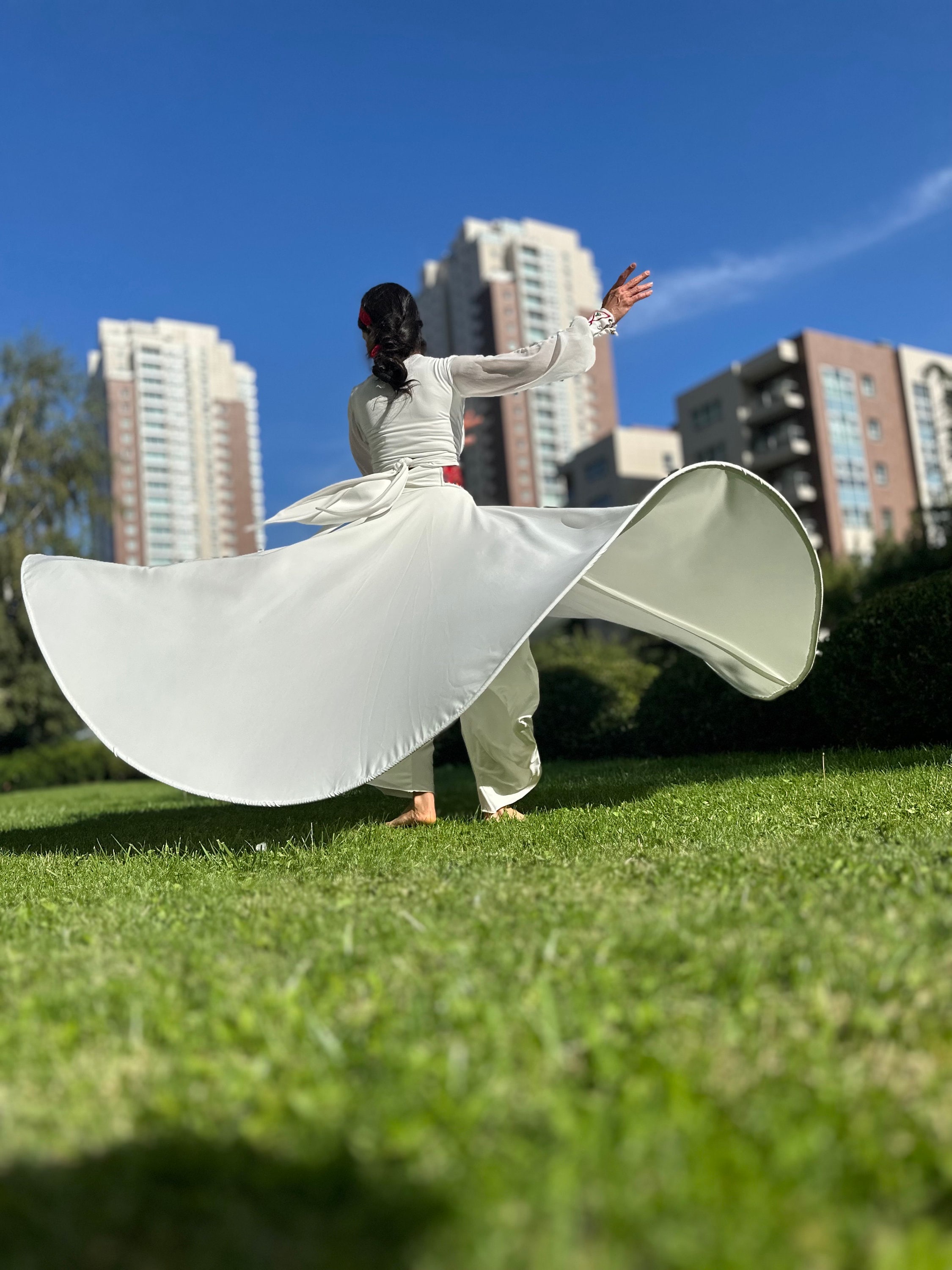 Handmade Sufi Whirling Skirt: Maserati Crepe Fabric - Etsy