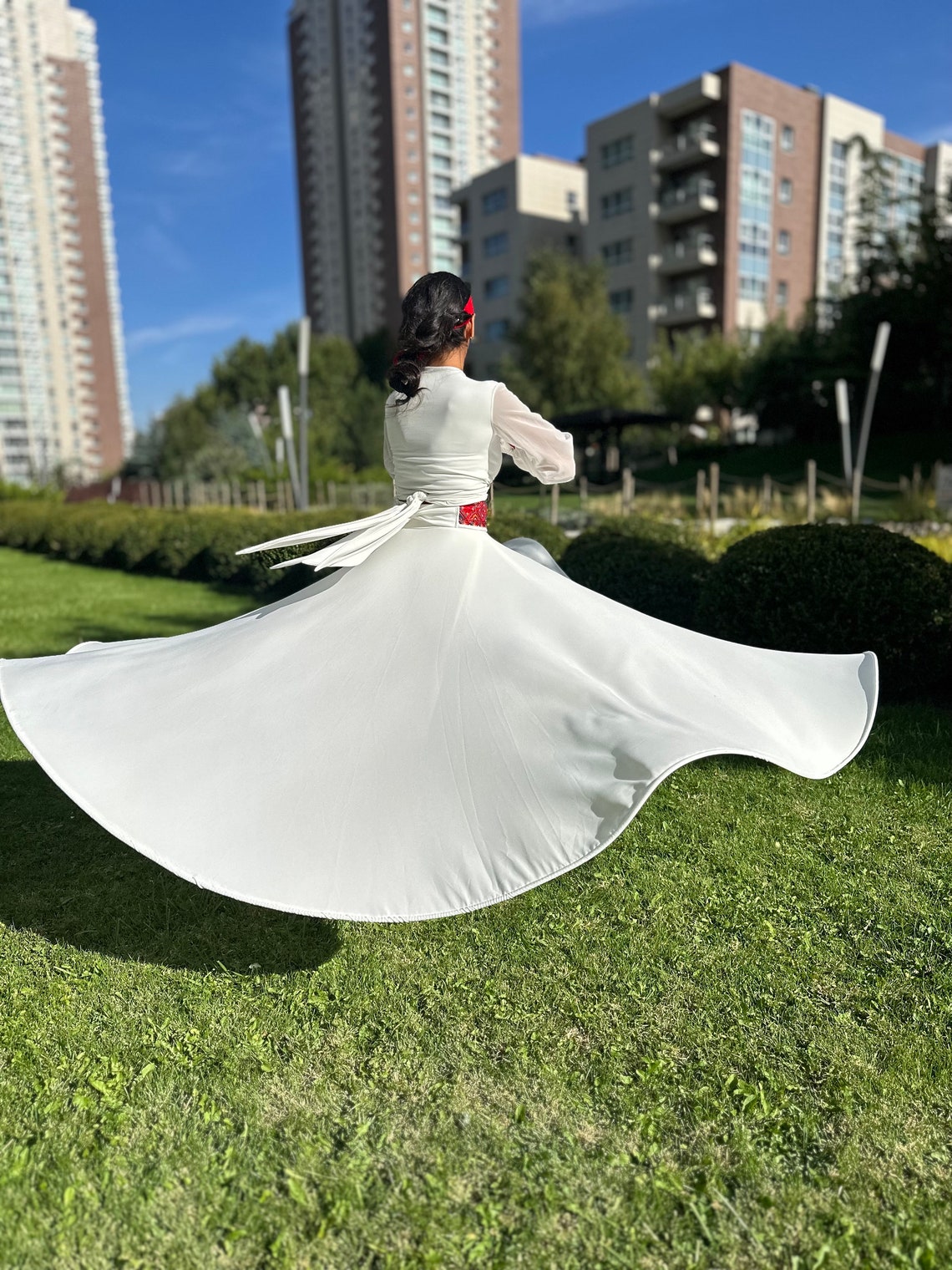 Handmade Sufi Whirling Skirt: Maserati Crepe Fabric - Etsy