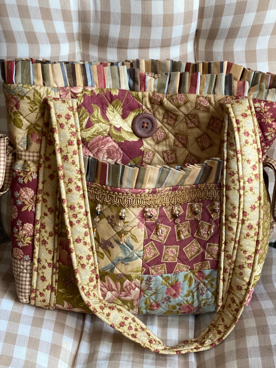 Quilted Vintage Style Homemade Handbag Purse - Etsy