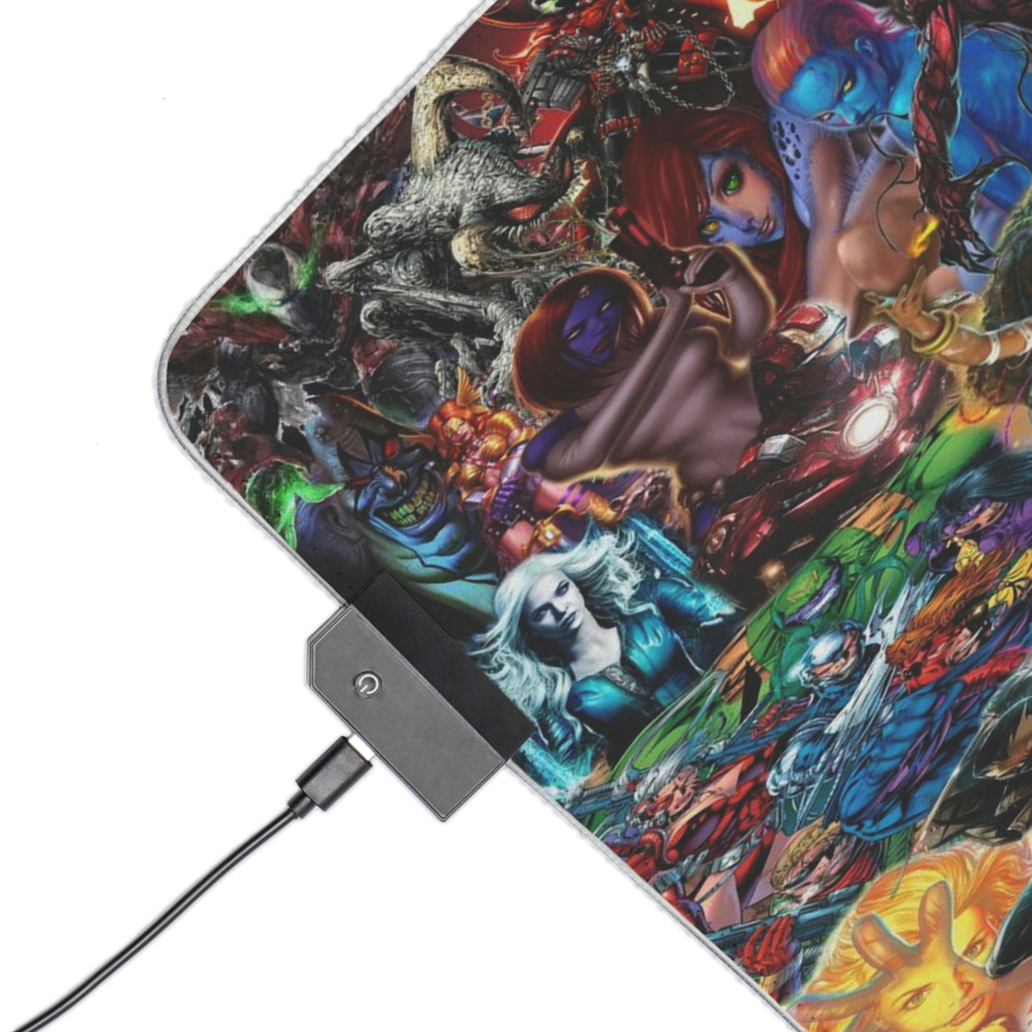 Marvel Characters LED Desk Mat Superhero & Villains LED Gaming Mouse ...