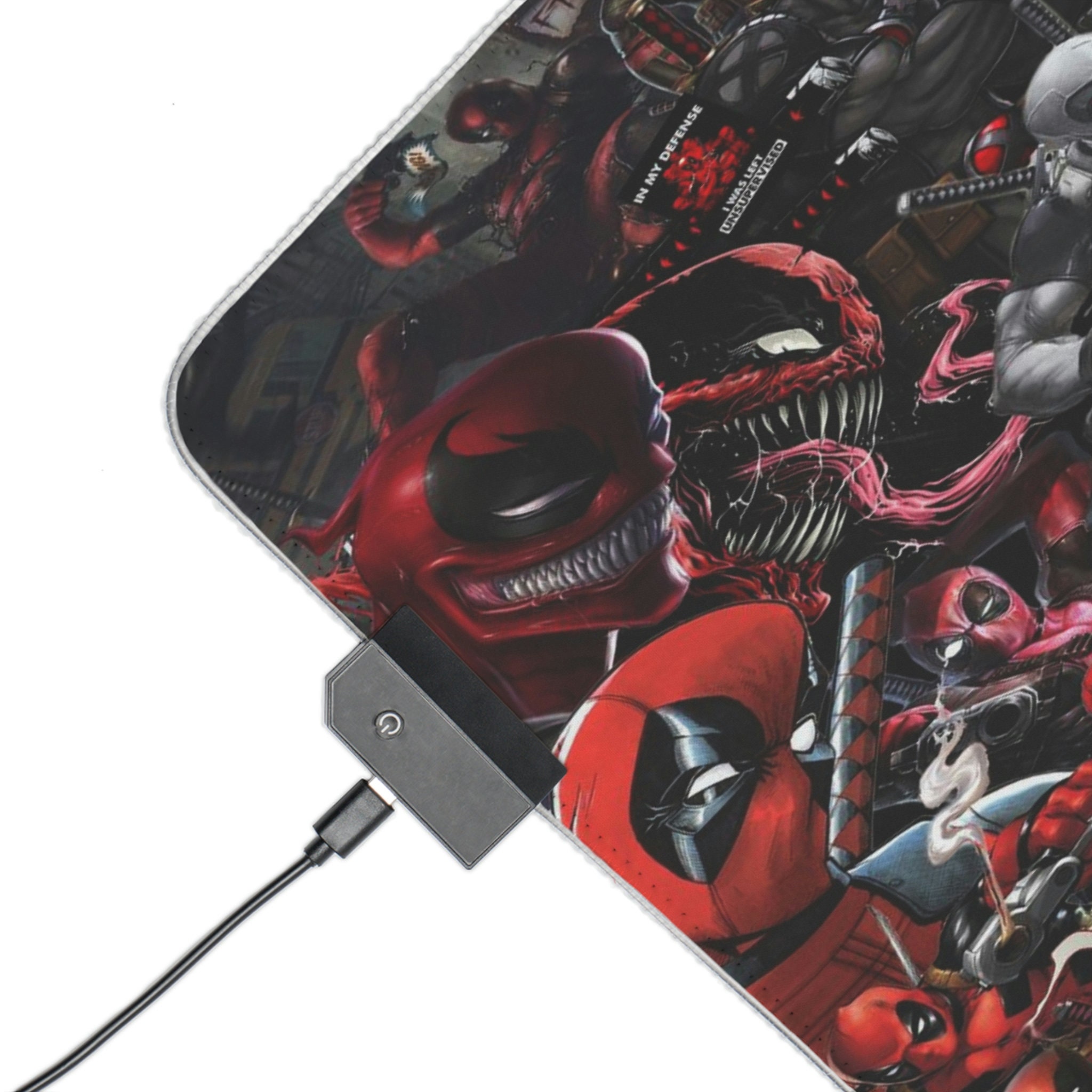 Deadpool LED Desk Mat Superheros & Villains LED Gaming Mouse Pad Marvel ...