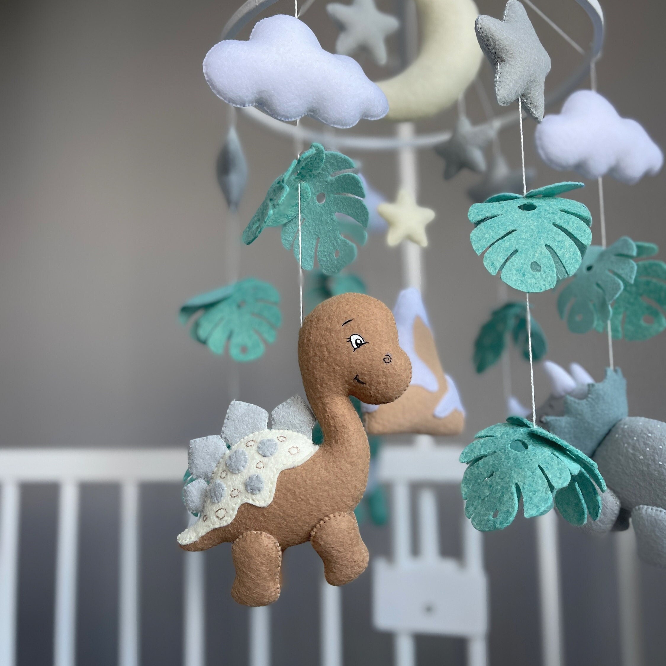 Dinosaur Mobile Dino Mobile Dinosaur Jungle Nursery Decor Baby Gift ...