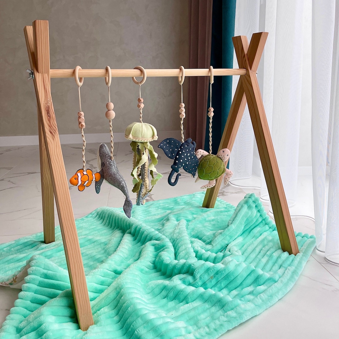 Baby Play Gym Wooden Baby Gym Frame Baby Gym Set Baby Gym Toys Toddler ...