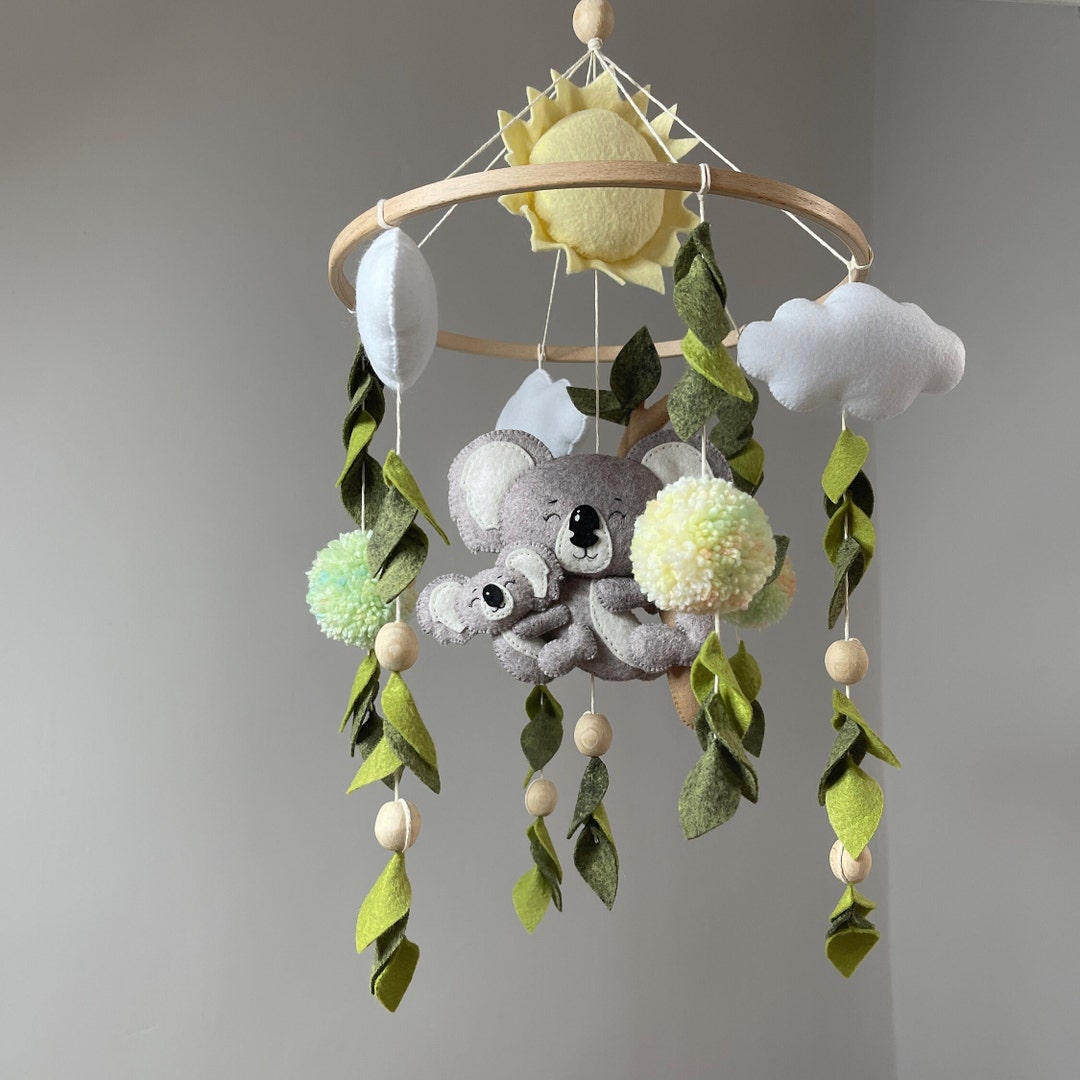 Baby Safari Mobile Neutral Animals Australia Nursery Mobile Felt Crib ...