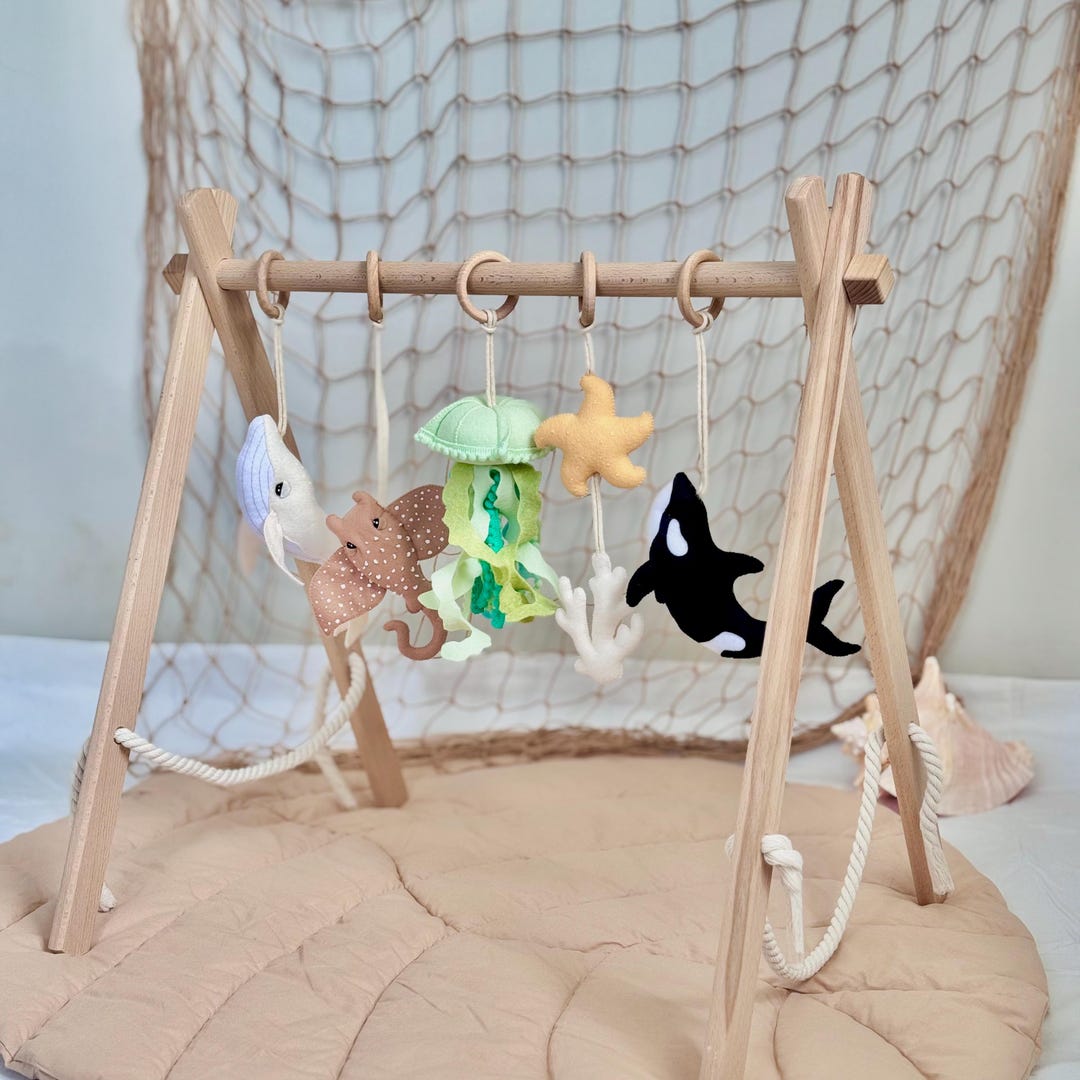 Ocean Baby Gym With Sea Animals, Baby Play Gym With Hanging Toys, Baby ...