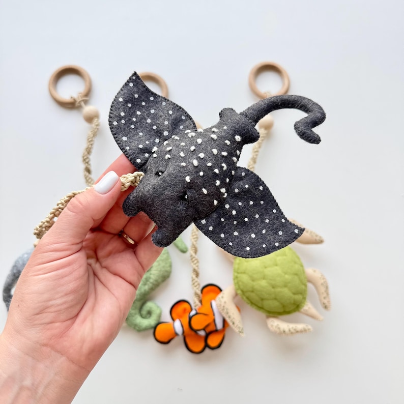 Baby Gym Hanging Toys, Montessori Ocean Sensory Toys for Newborn, Sea ...