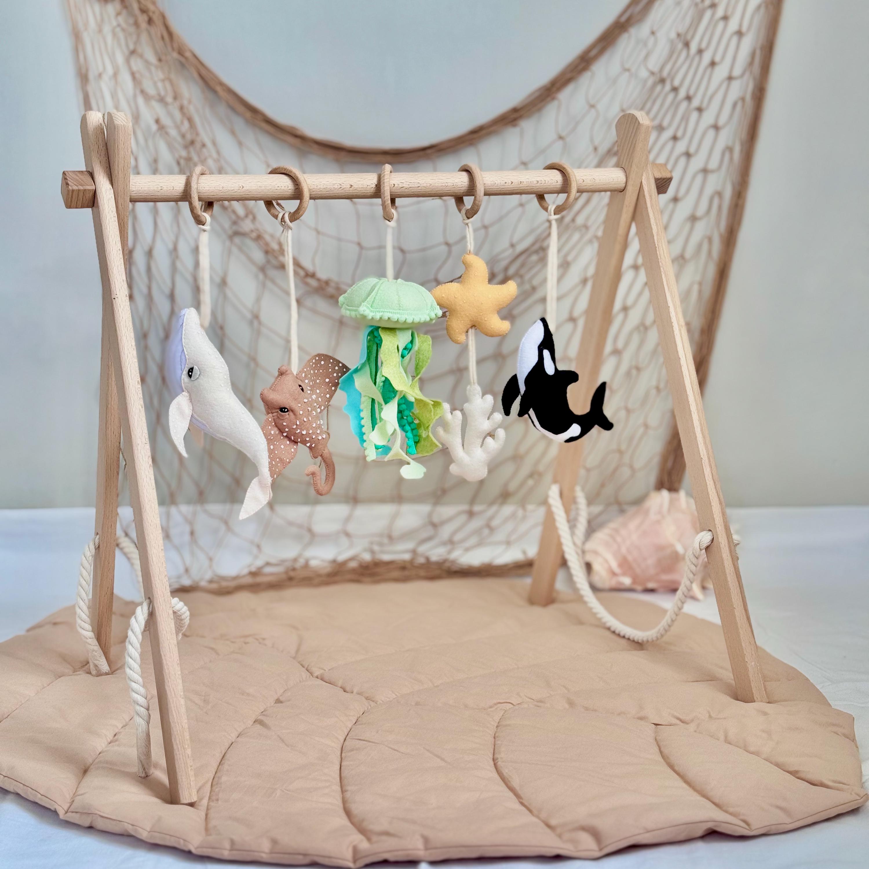 Ocean Baby Gym With Sea Animals, Baby Play Gym With Hanging Toys, Baby ...