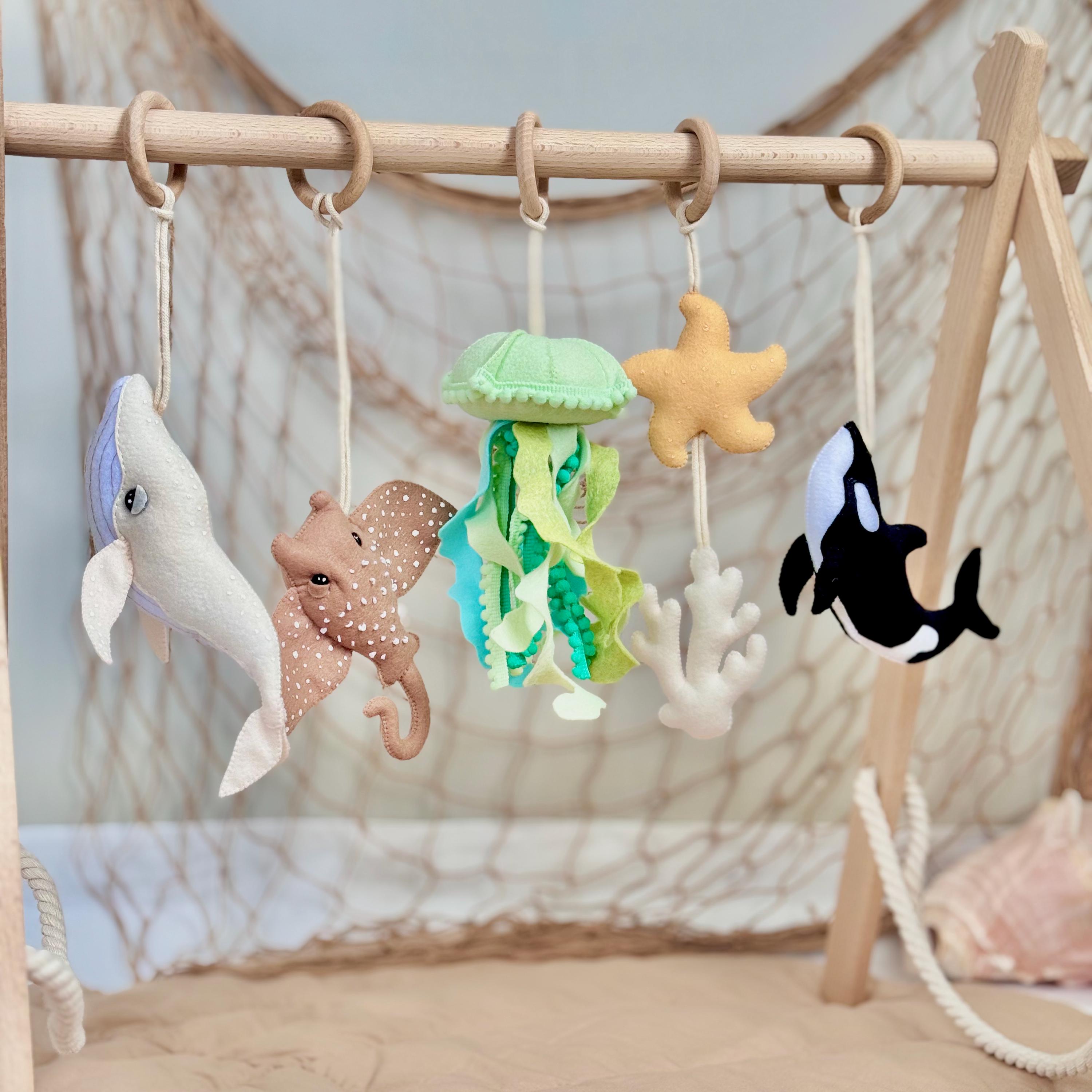 Ocean Baby Gym With Sea Animals, Baby Play Gym With Hanging Toys, Baby ...
