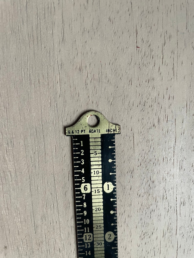 Vintage Line Gauge/pica Pole Made by Turtles Standard USED - Etsy
