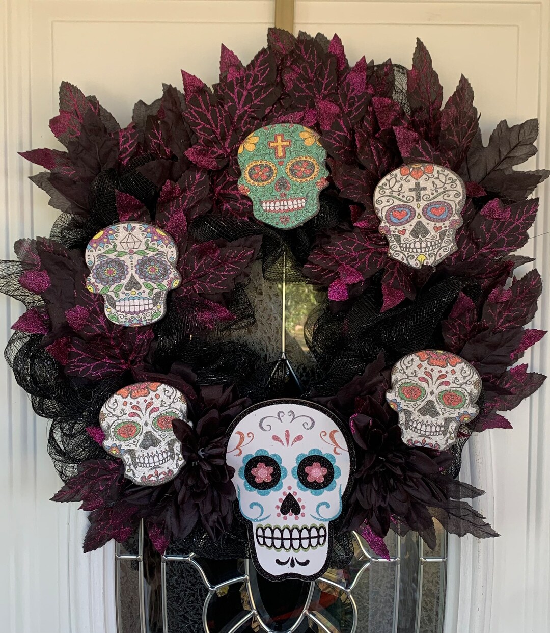 Día De Los Muertos Wreath - Etsy