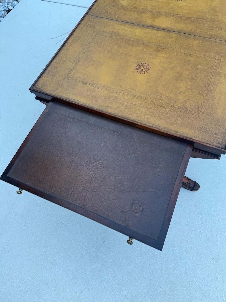 Theodore Alexander Leather Top Shoe Foot Coffee Table - Etsy