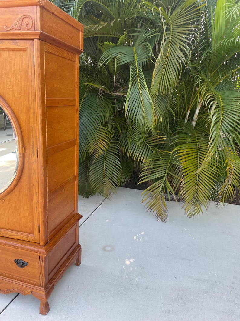 Lexington Victorian Style Oak Wardrobe/ Armoire/entertainment Center - Etsy