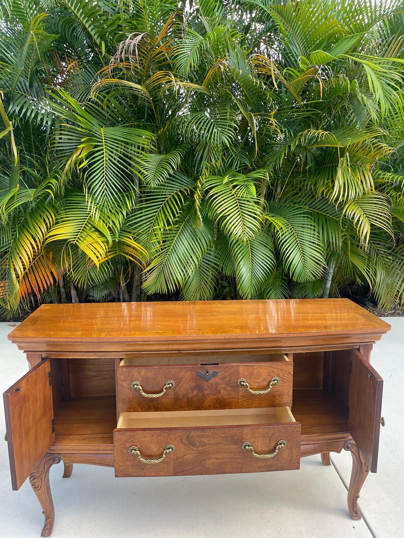 Thomasville Burled Wood Sideboard Buffet With Light Finish - Etsy