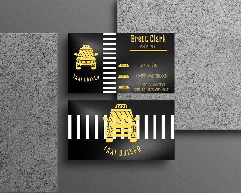 Taxi Driver Business Card | Business Card | Business Card Bundle ...
