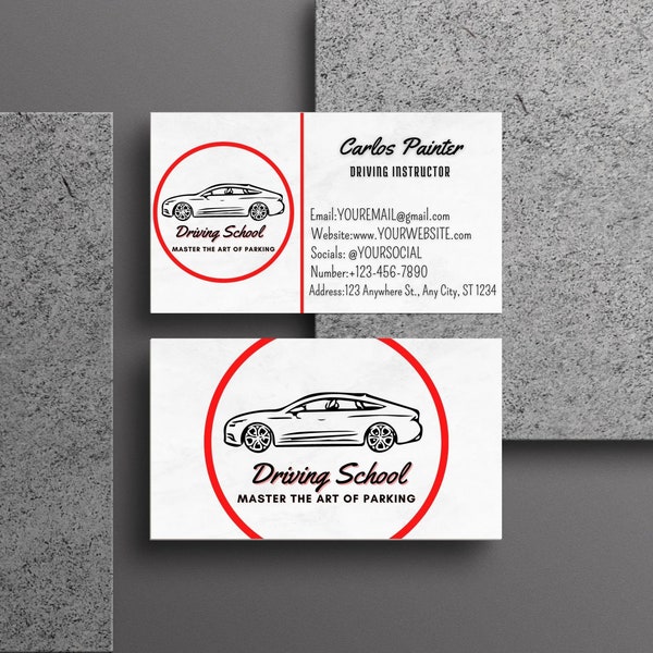 Driving School Business Card - Etsy