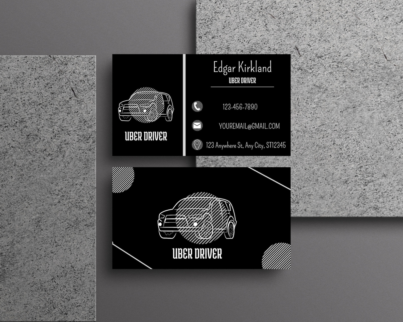 Uber Driver Business Card | Business Card Bundle | Canva Template ...