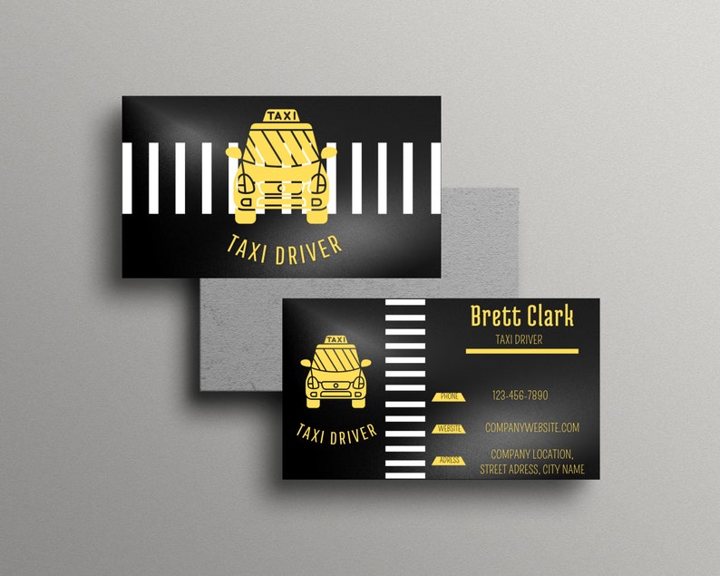 Taxi Driver Business Card | Business Card | Business Card Bundle ...