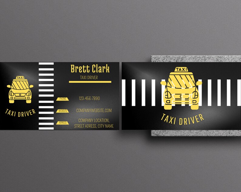 Taxi Driver Business Card | Business Card | Business Card Bundle ...
