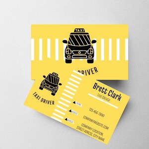 Taxi Driver Business Card| Business Card Bundle | Canva Template ...