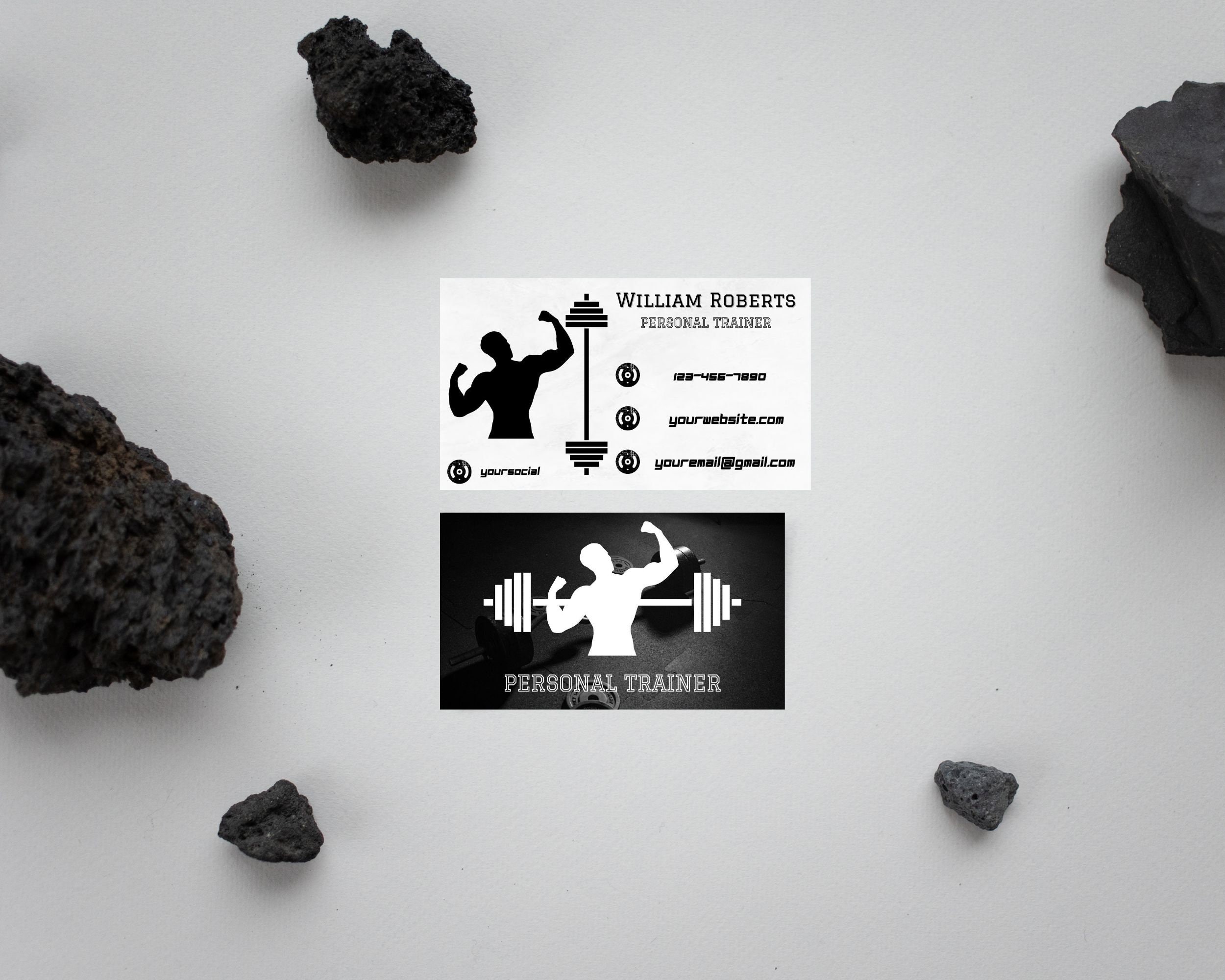 Personal Trainer Business Card | Business Card Bundle | Canva Template ...