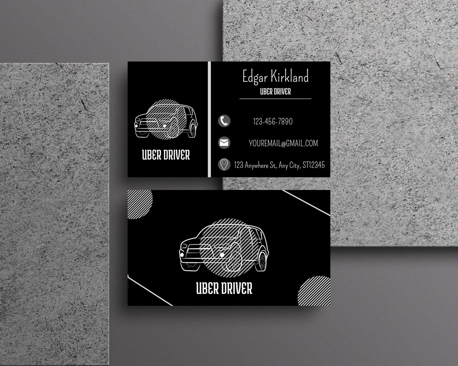 Uber Driver Business Card Template: Customizable Canva Design (digital ...