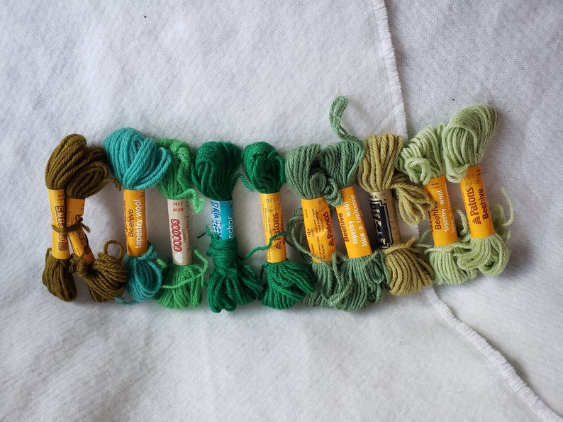 Vintage Tapestry Wool Lots Grouped by Color Patons DMC Anchor Phildar ...