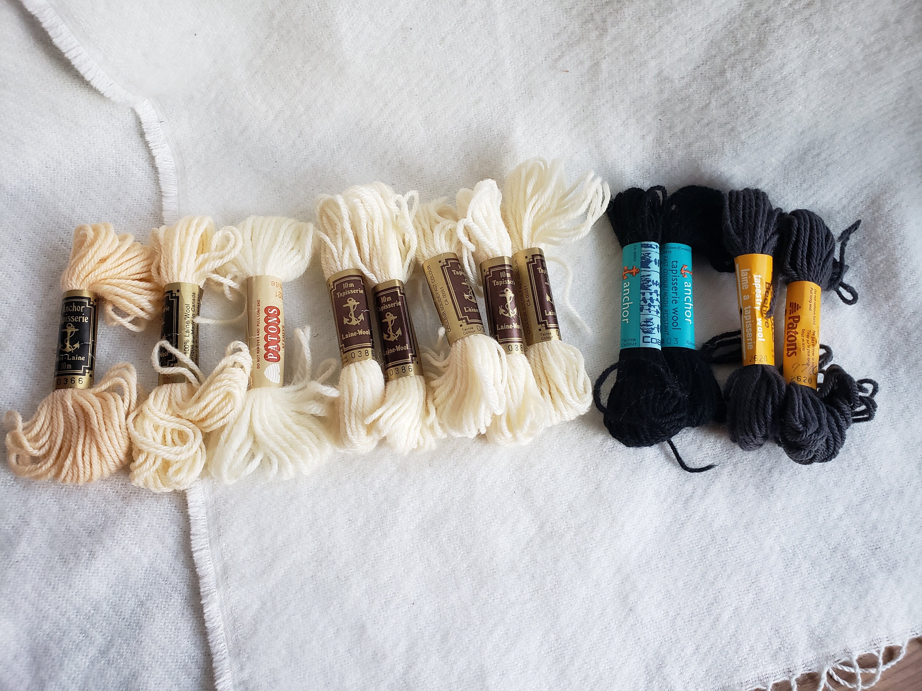 Vintage Tapestry Wool Lots Grouped by Color Patons DMC Anchor Phildar ...