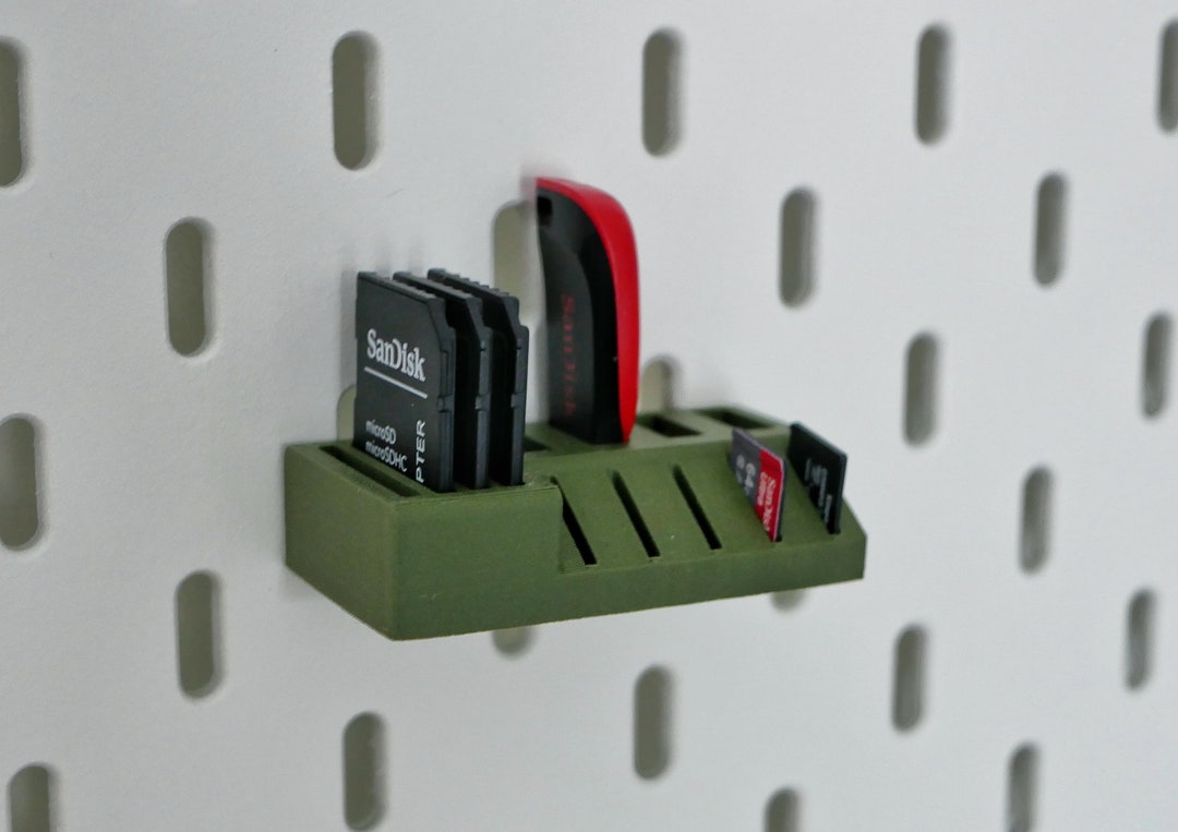Ikea Skadis SD Card and USB Holder | 3D Printed Pegboard Organiser | UK ...