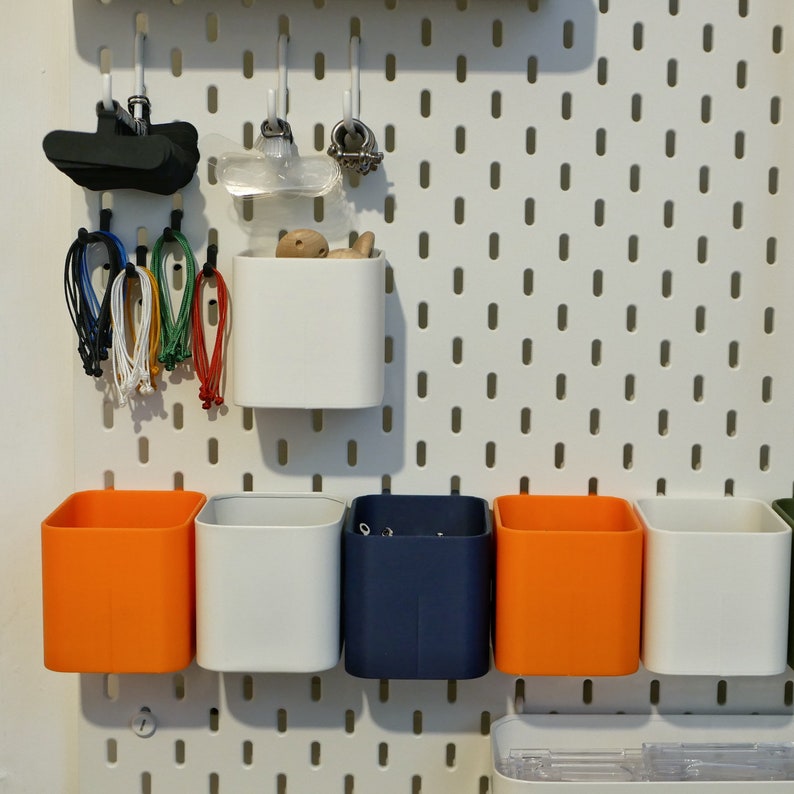 Ikea Skadis Storage Bins Office Storage Useful 3d Printed - Etsy