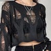 Ripped Vintage Crop Top Y2K Hollow Out Sweater Crochet Smock - Etsy