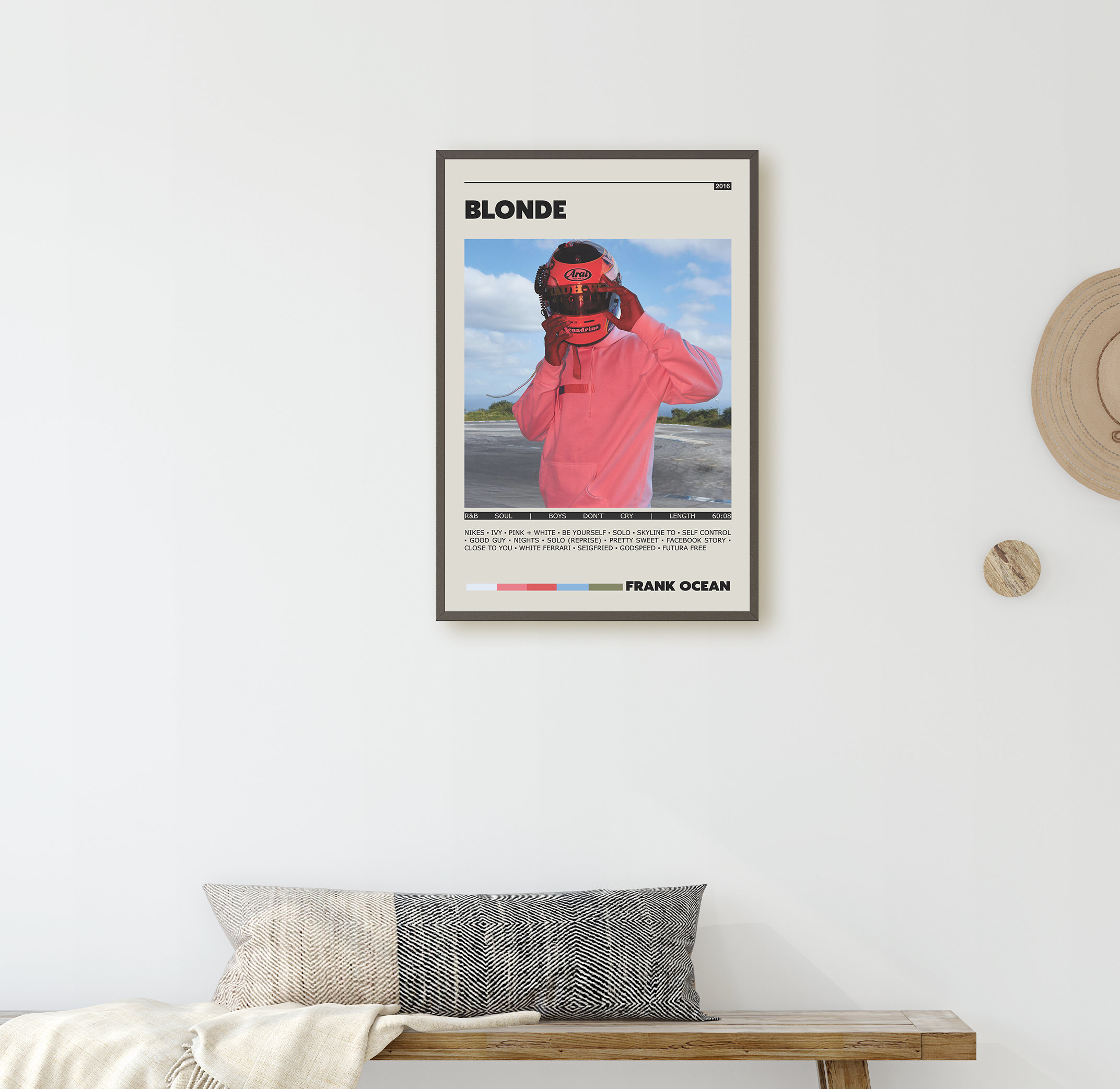 Frank Ocean Blonde Poster Print | Frank Ocean Retro Album Posters