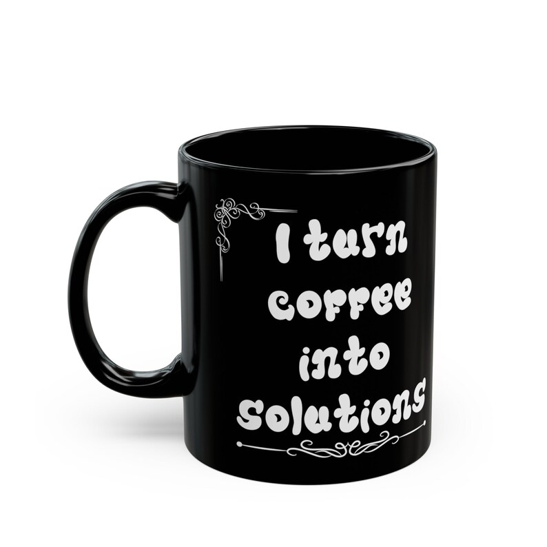 Thinker's Coffee Black Mug 11oz, 15oz - Etsy