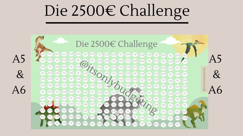 2500 Euro Challenge /Sparchallenge/ - Etsy.de