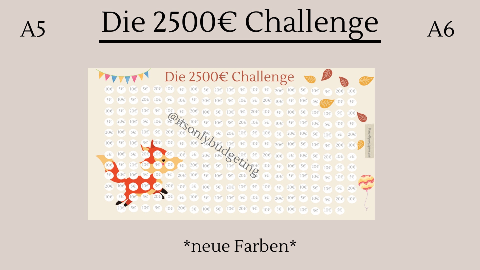 2500 Euro Challenge /sparchallenge/ Envelope - Etsy Singapore