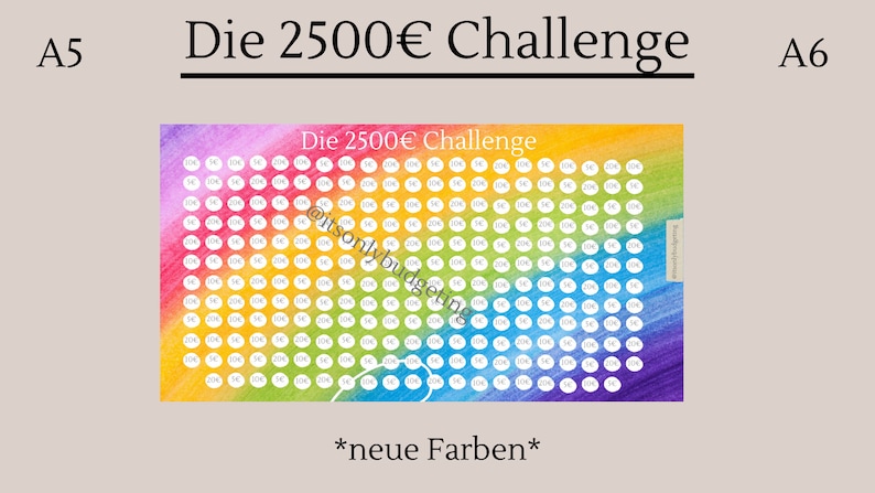 2500 Euro Challenge /sparchallenge/ Envelope - Etsy