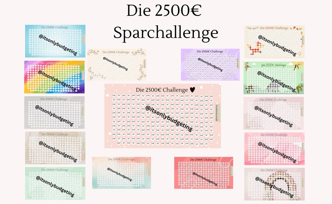 A6 2500 Euro Challenge /Sparchallenge/ Umschlagmethode/Cashstuffing ...