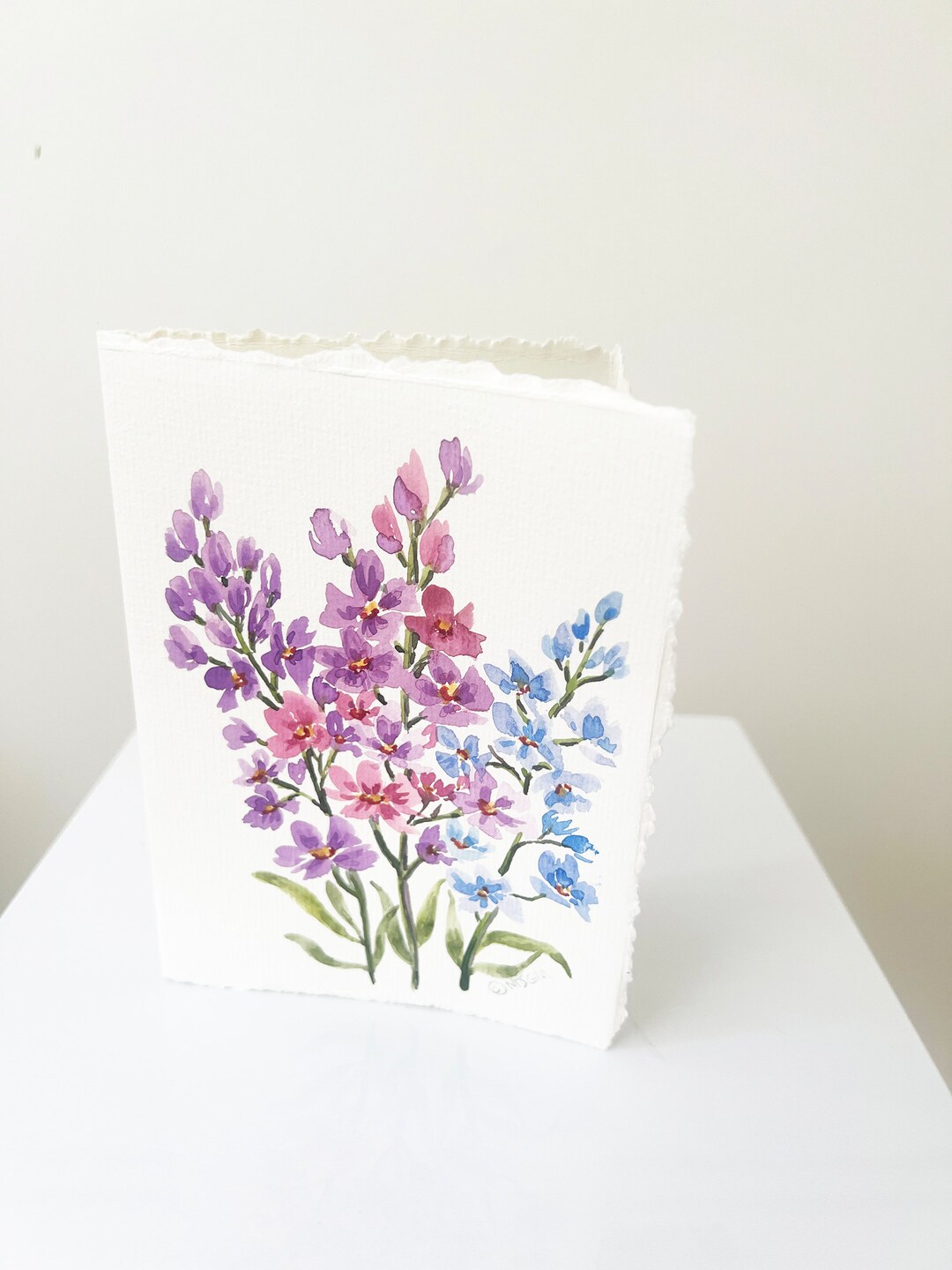 Watercolour, Hand Painted Original Flower Greeting Cards, Original ...