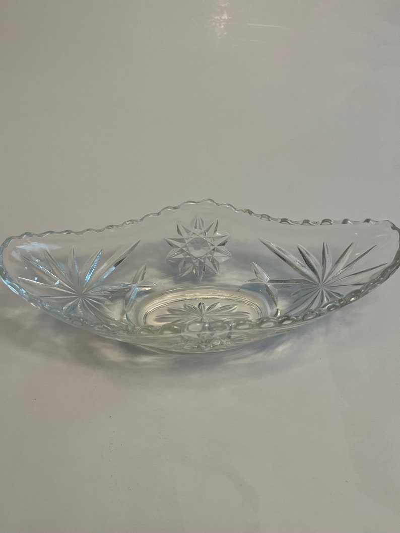 Vintage "star of David" Glass Gondola Dish - Etsy